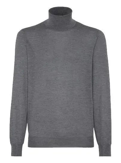 Brunello Cucinelli Cashmere And Silk Lightweight Sweater - Lead
