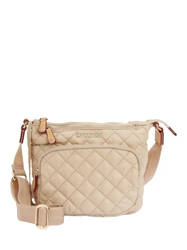 Mz Wallace Quilted Nylon Crossbody Bag - Buff