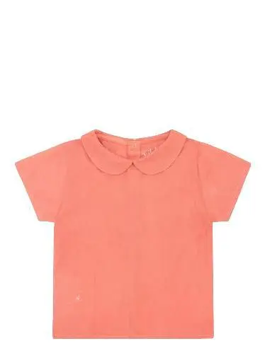 VILD HOUSE OF LITTLE Organic Cotton Woven Collared Shirt - Coral-madder Plant Dye