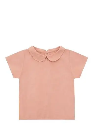 VILD HOUSE OF LITTLE Organic Cotton Woven Collared Shirt - Lazy Pink