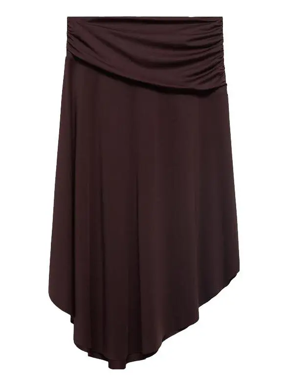 Mango Draped Midi Skirt - Brown