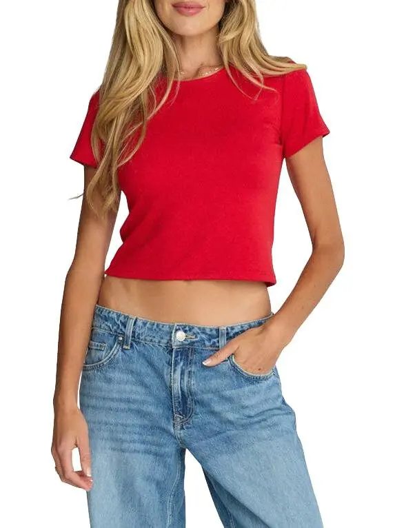 SUNDAY RITUAL Crop T-shirt - Red