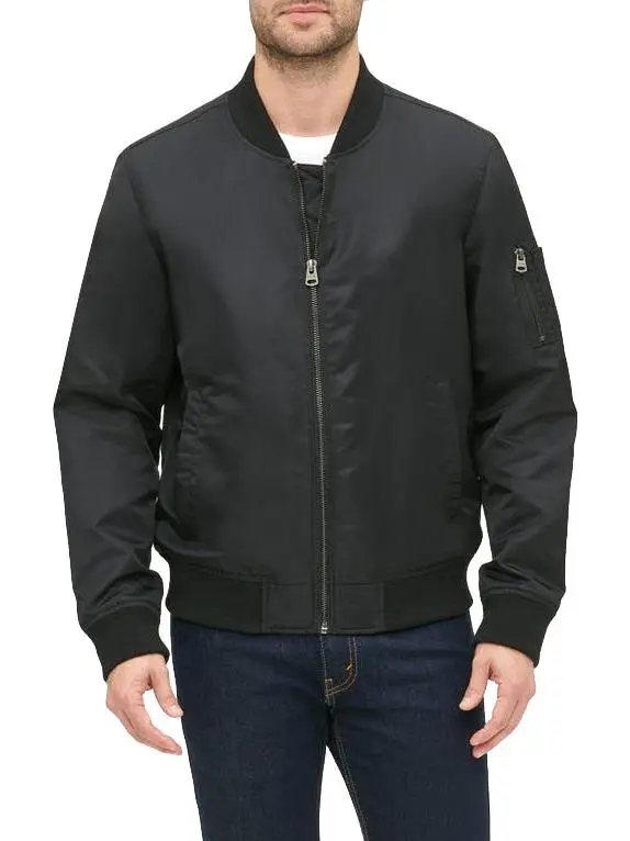 LEVI'S Nylon Satin Bomber Jacket - Black