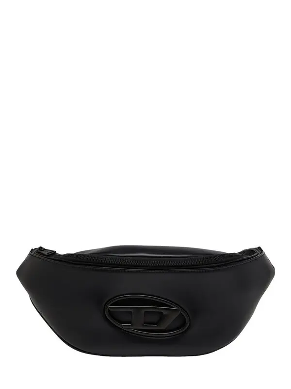 DIESEL® Oval D Faux Leather Belt Bag - Black
