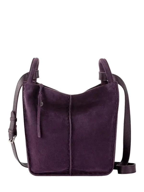 THE SAK Los Feliz Leather Crossbody Bag - Aubergine Suede