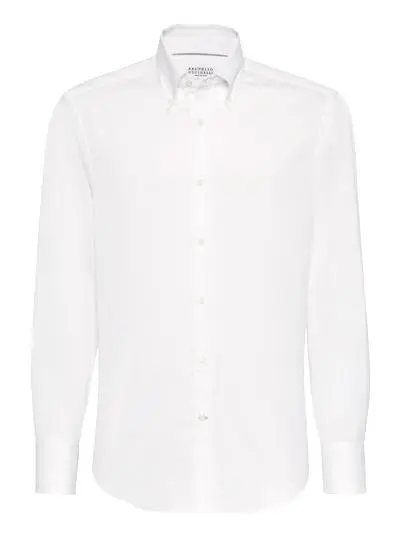 Brunello Cucinelli Button-down Collar Shirt - White