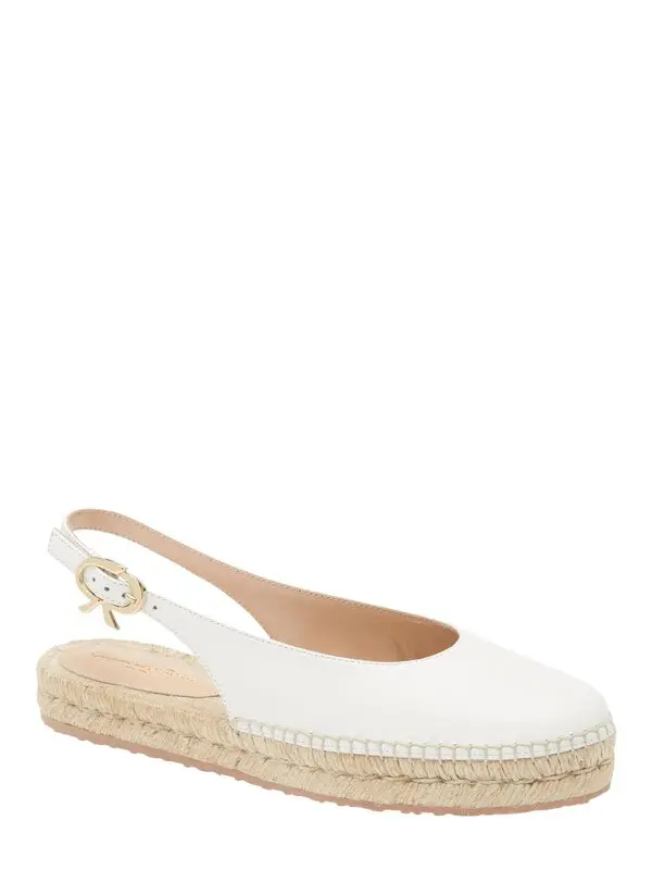 GIANVITO ROSSI Paz Slingback Espadrille - White