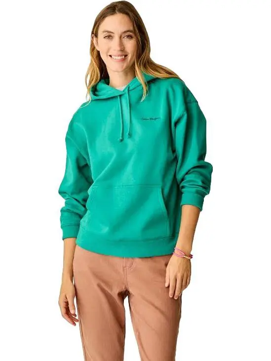 Carve Designs Organic Cotton Fleece Hawthorne Hoodie - Jade Logo