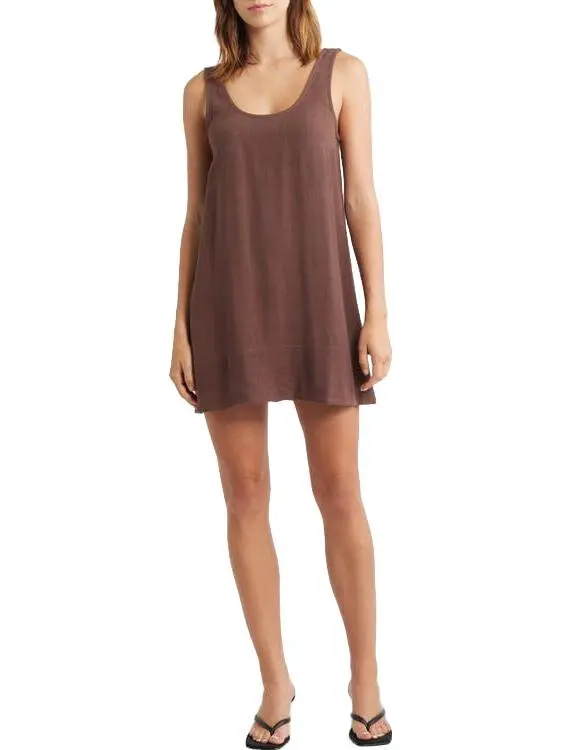 SUNDAY RITUAL Sleeveless Mini Sundress - Brown
