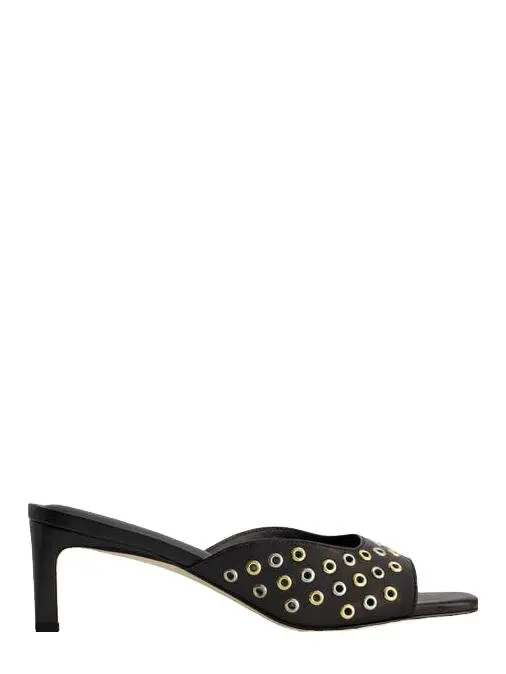Bernardo Cenza Grommet Kitten Heel Mule - Black