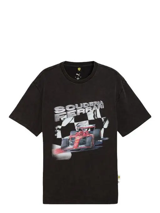 PUMA Scuderia Ferrari Sportswear Cotton Graphic T-shirt - Puma Black