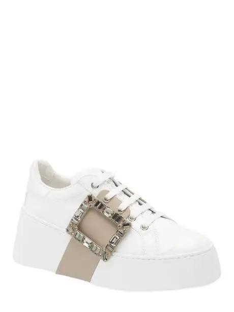ROGER VIVIER Viv Skate Crystal Embellished Platform Sneakers - Altraversione