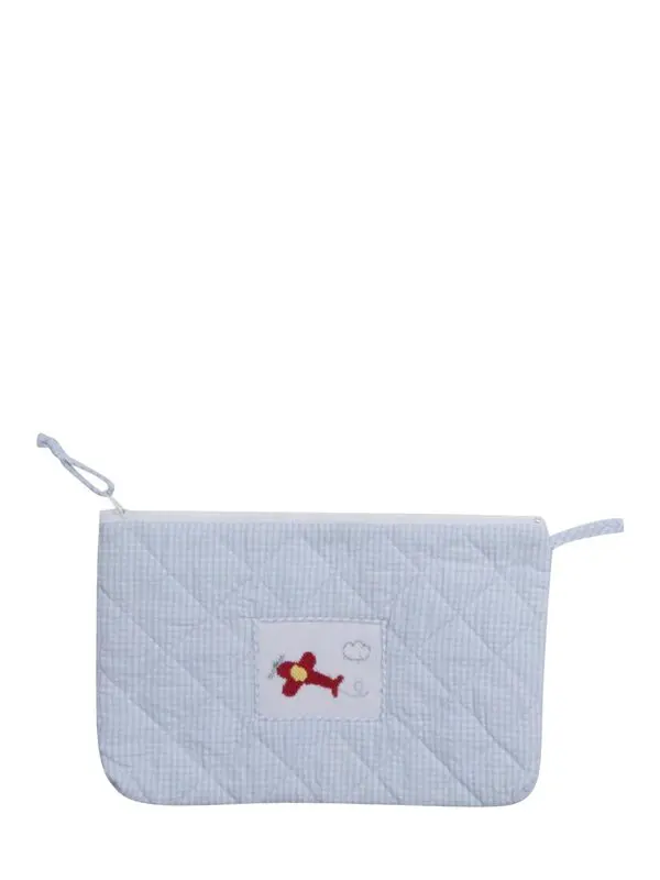 LITTLE ENGLISH Quilted Cosmetic Bag - Airplane