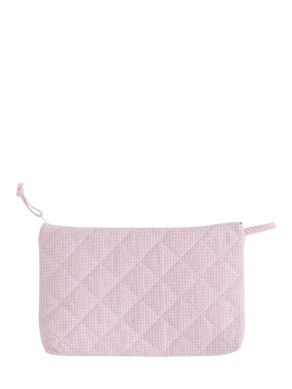 LITTLE ENGLISH Quilted Cosmetic Bag - Light Pink