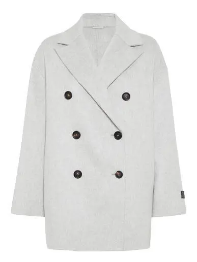 Brunello Cucinelli Hand-finished Caban Jacket - Light Grey