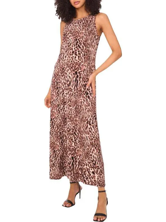 Vince Camuto Leopard Print Tank Dress - Rich Taupe