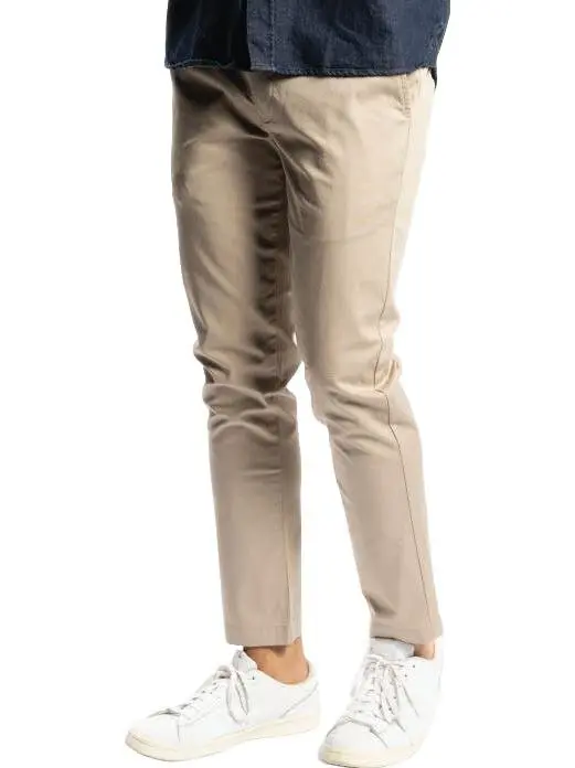 PETER MANNING NYC Lightweight Stretch Chinos Slim Fit - Khaki