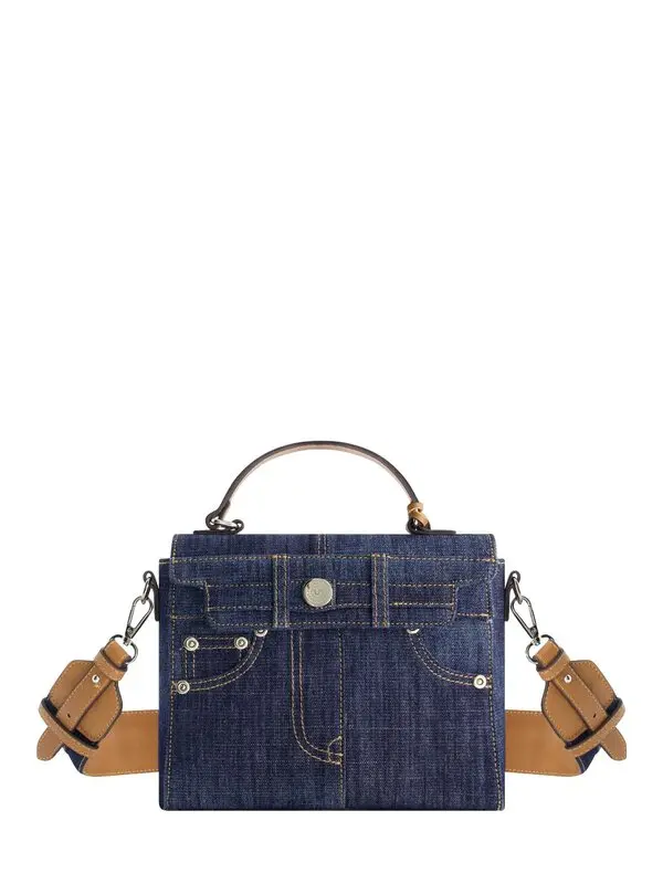 True Religion Mini Flap Bag - Dark Navy