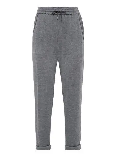 Brunello Cucinelli French Terry Trousers - Dark Grey