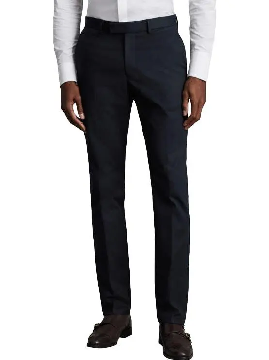 REISS Eastbury Slim Fit Trousers - Navy