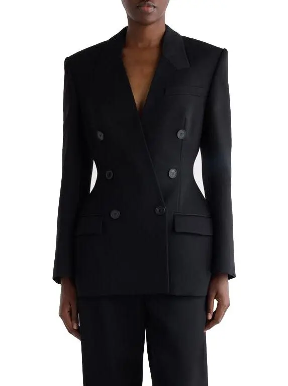 Givenchy Double-breasted Wool Tuxedo Jacket - Black
