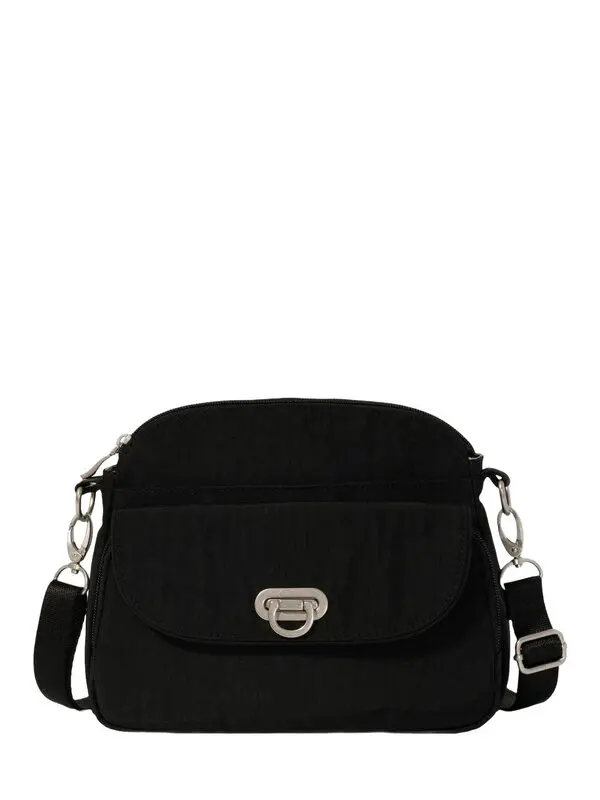 BAGGALLINI Coastal Flip Lock Crossbody Bag - Black