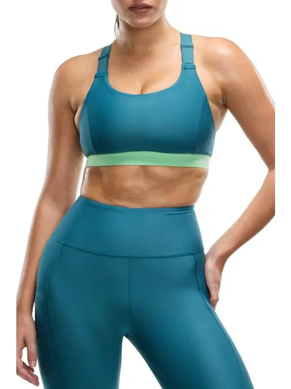 PELOTON Enhanced Support Racerback Bra - Dark Teal