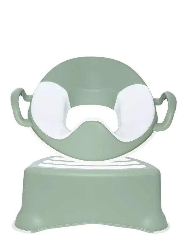 MY CARRY POTTY Toilet Seat And Step Stool Bundle - Sage Green