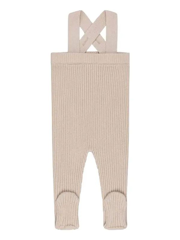 ELY'S & CO. Ribbed Overalls - Beige