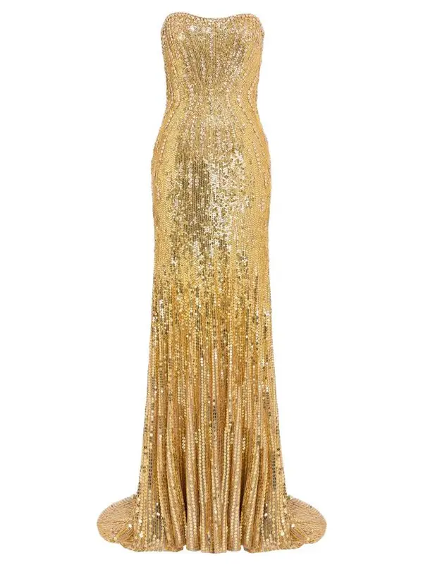 Jenny Packham Sarai Embellished Gown - Cashmere
