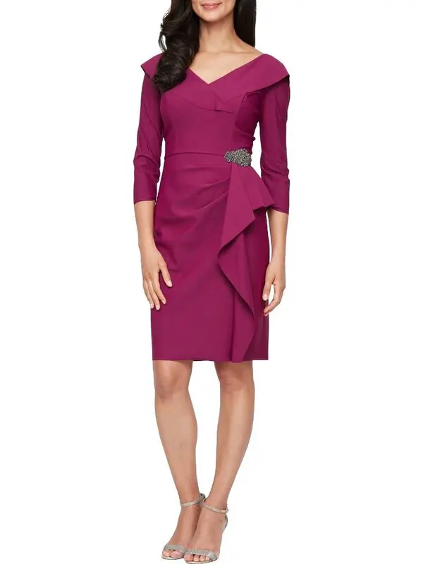 Alex Evenings Contour Collection Cocktail Dress - Passion