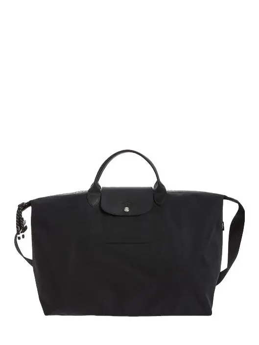 Longchamp Large Le Pliage Energy Recycled Canvas Travel Duffle Bag - Black
