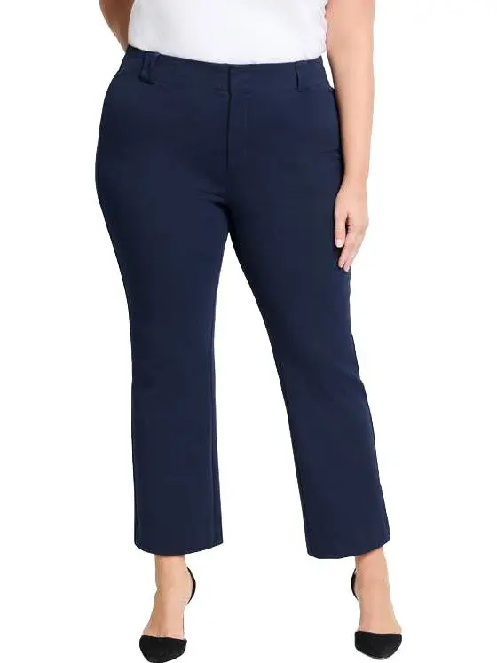 NIC+ZOE Plaza Demi Stretch Bootcut Pants - Dark Indigo