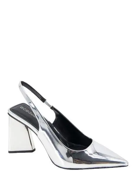 Bcbgmaxazria Trina Pointed Toe Slingback Pumps - Silver