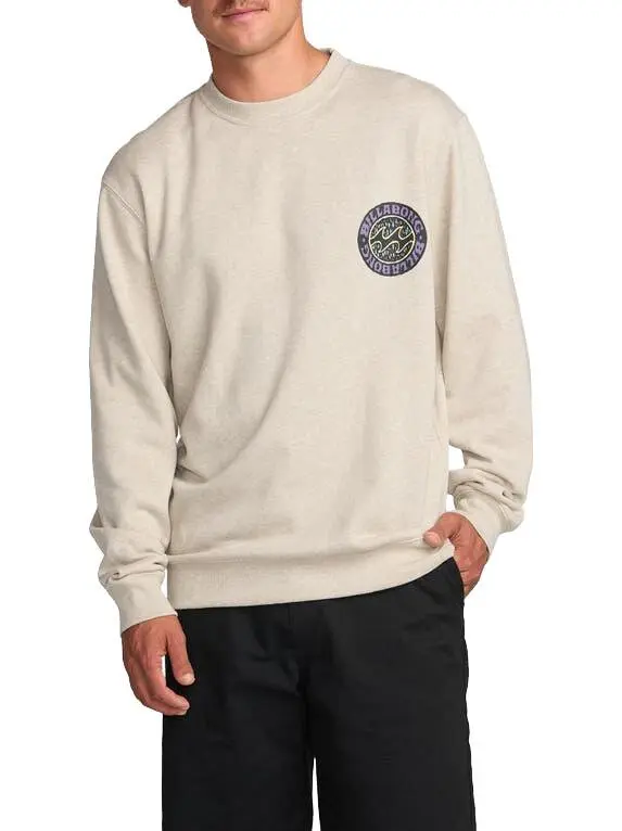 BILLABONG Short Sands Crewneck Sweatshirt - Oatmeal Heather