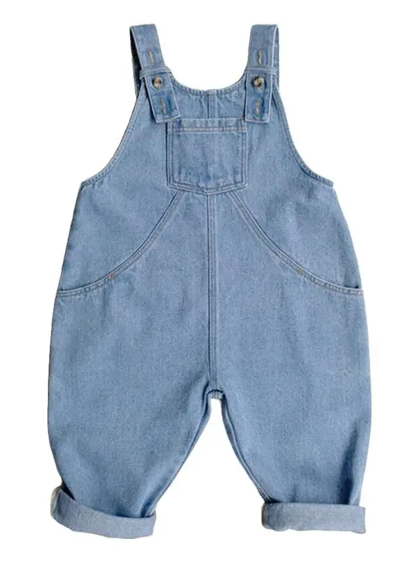 THE SIMPLE FOLK Oversized Denim Dungaree - Mid Denim