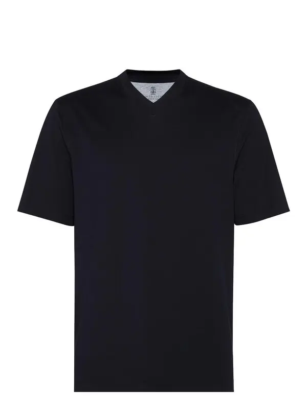 Brunello Cucinelli Jersey T-shirt - Navy Blue