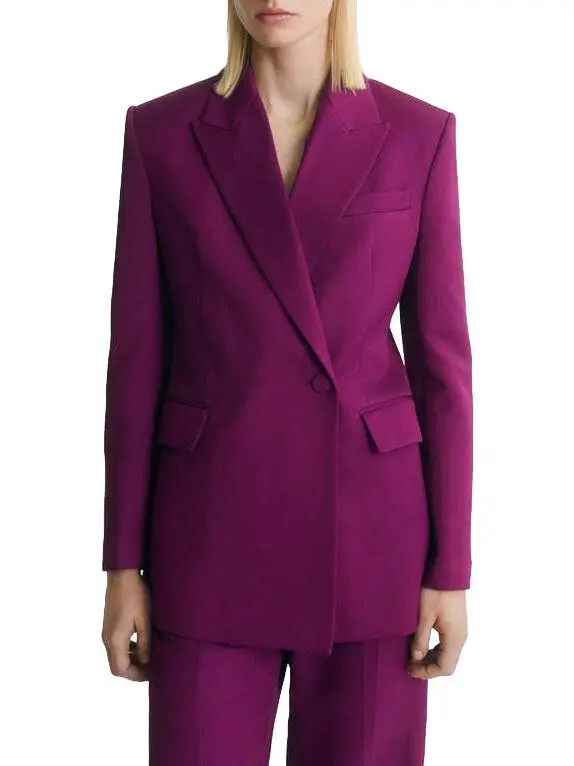Mango Double-breasted Jacket - Fuchsia