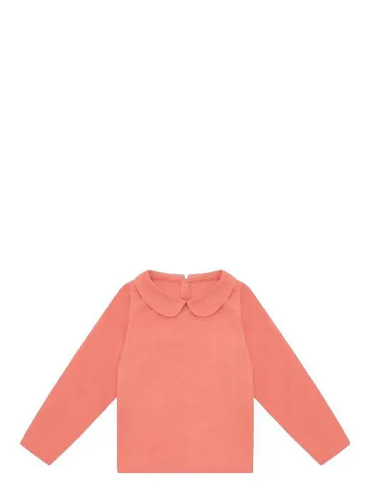 VILD HOUSE OF LITTLE Organic Woven Collared Shirt - Coral-madder Plant Dye