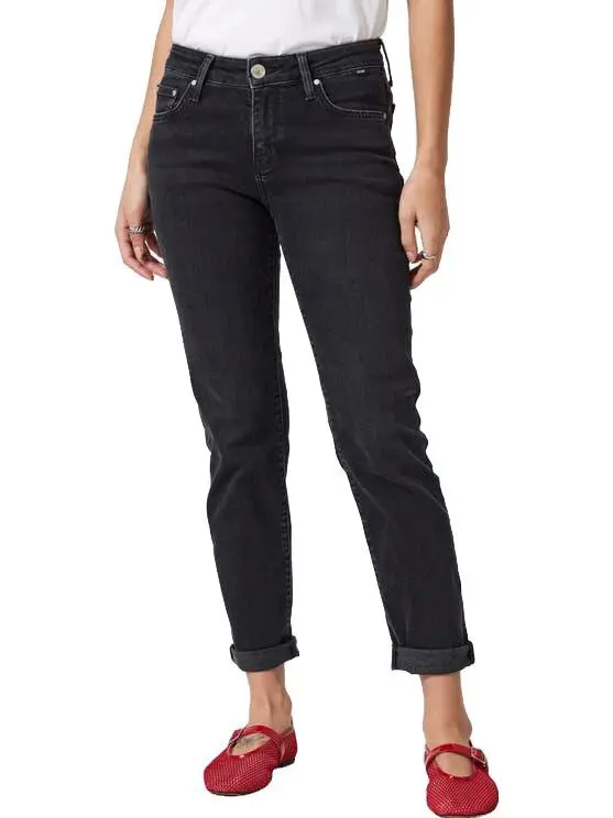 MAVI Emma Boyfriend Jeans - Dark Smoke Tribeca