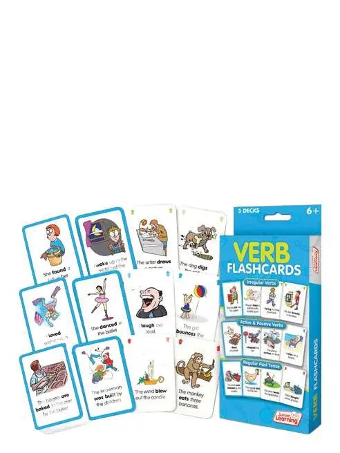 JUNIOR LEARNING Verb Flashcards Value Pack - Multicolored