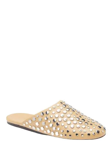 Tory Burch Studded Leather Mule - Cantucci /silver