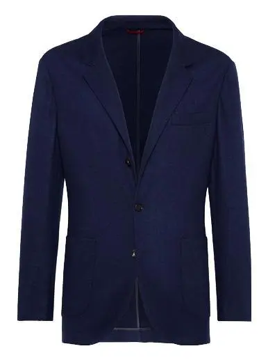 Brunello Cucinelli Cashmere Jersey Blazer - Blue