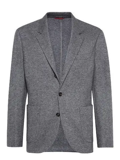 Brunello Cucinelli Cashmere Jersey Blazer - Grey