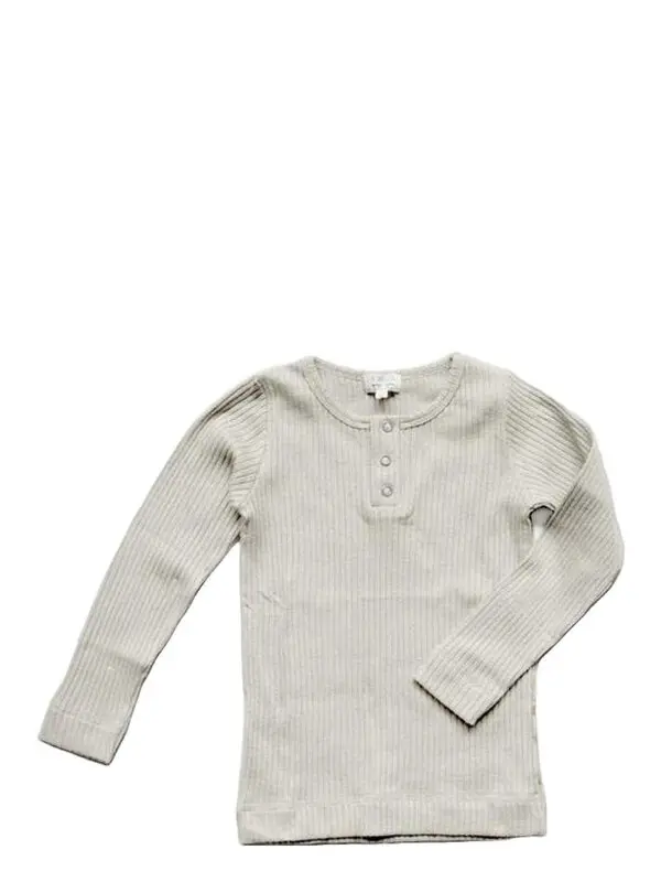 THE SIMPLE FOLK Ribbed Long-sleeve Top - Ecru