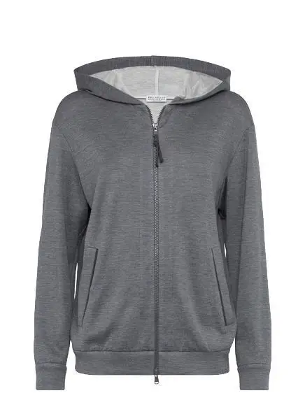 Brunello Cucinelli Sweatshirt With Monili - Dark Grey