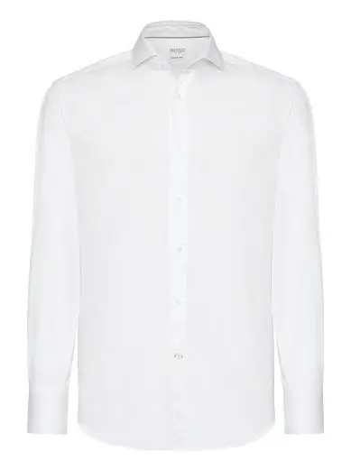 Brunello Cucinelli Spread Collar Shirt - White