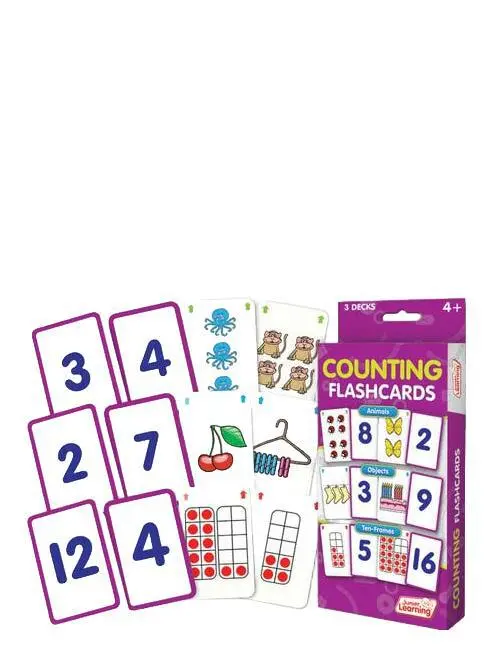 JUNIOR LEARNING Counting Flashcards - Multicolored