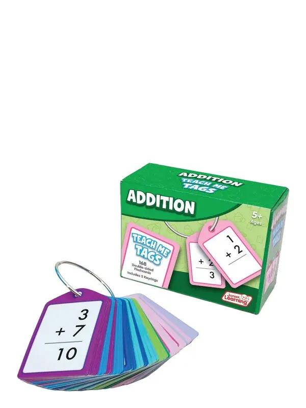 JUNIOR LEARNING Addition Flash Cards - Multicolored