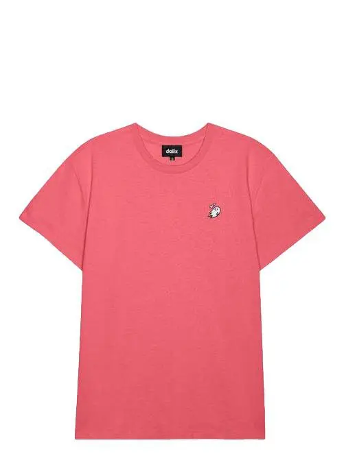DALIX Heartly Ghost Lightweight Tee - Coral